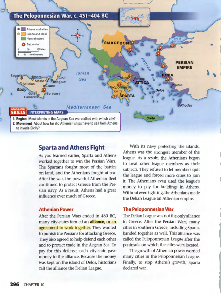 Peloponnesian War Reading | PDF | Greco Persian Wars | 1st Millennium ...