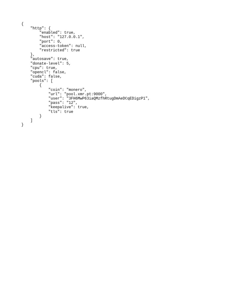 Config Json | PDF