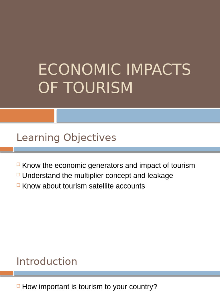 Economic Impacts of Tourism Explained | PDF