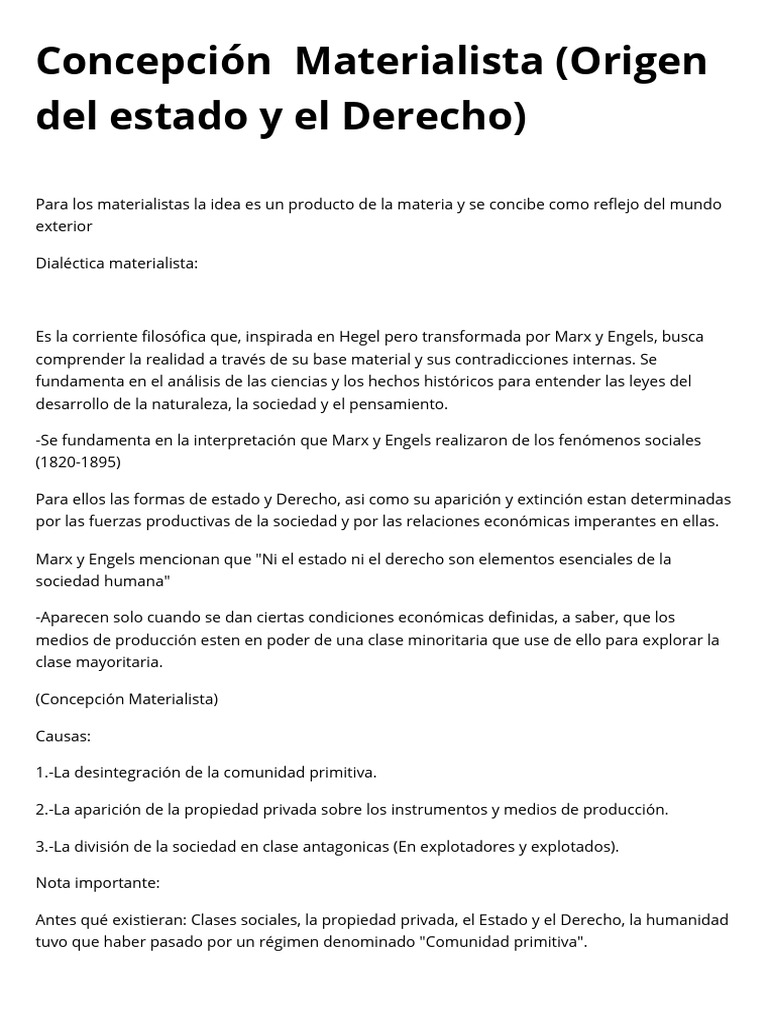 Concepción Materialista (Origen del estado y el Derecho)_20250210_125119_0000 | PDF | Friedrich ...