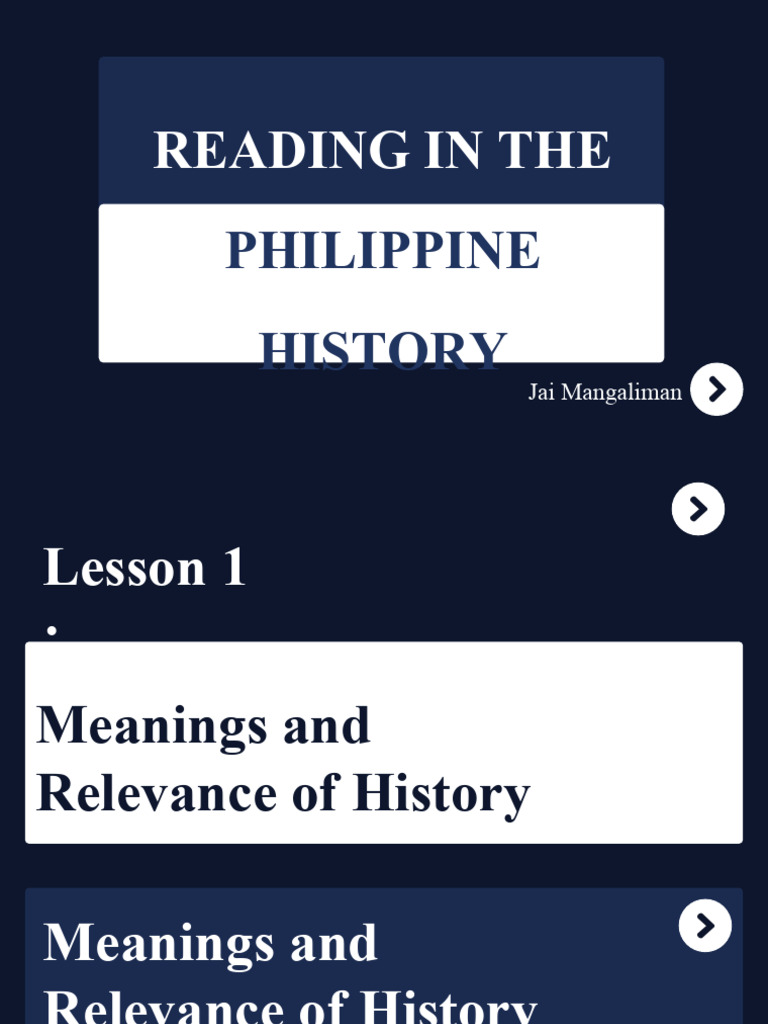 RPH Lesson 1 Meaning and Relevance of History | PDF | Knowledge | Historian
