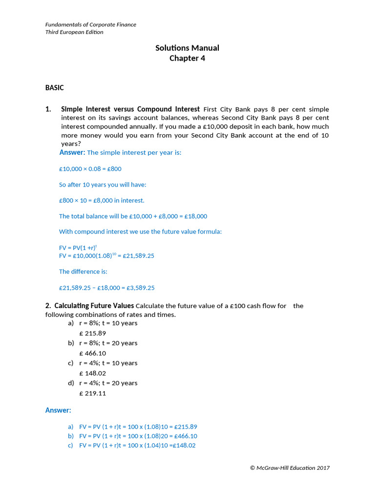 Ch4_SM | PDF | Present Value | Discounting