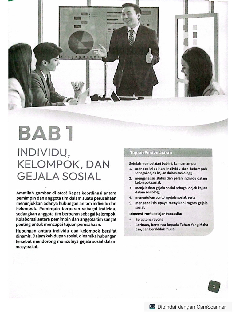 Bab 1 Sosiologi Kelas X | PDF