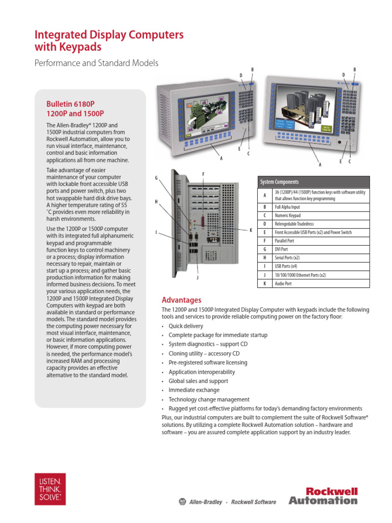 File Integrated Display Computers With Keypad 6180P-PP001 EN 1 | PDF | Usb | Hard Disk Drive