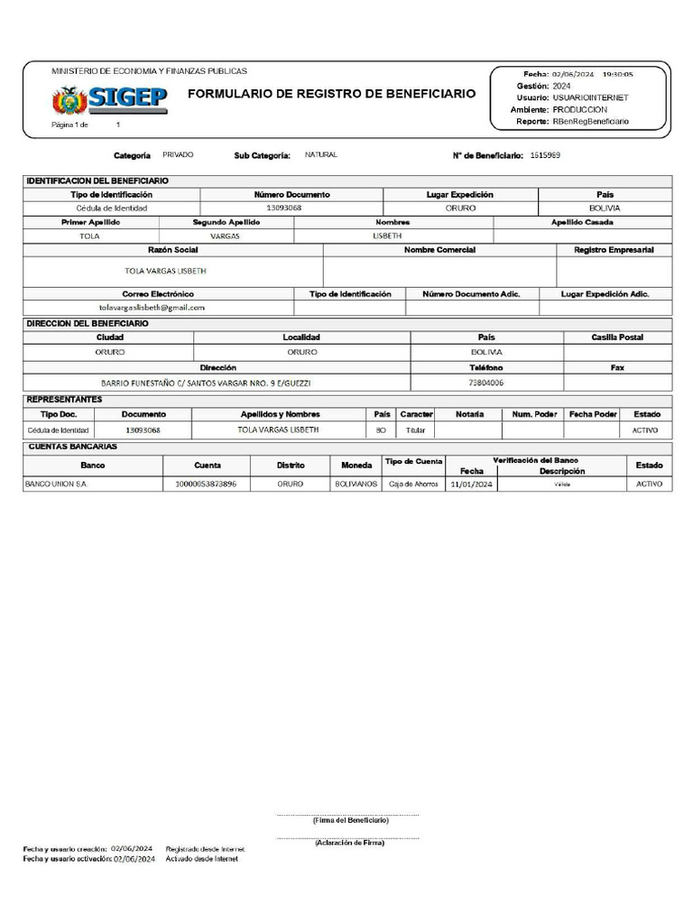 Sigep-Lisbeth Tola | PDF