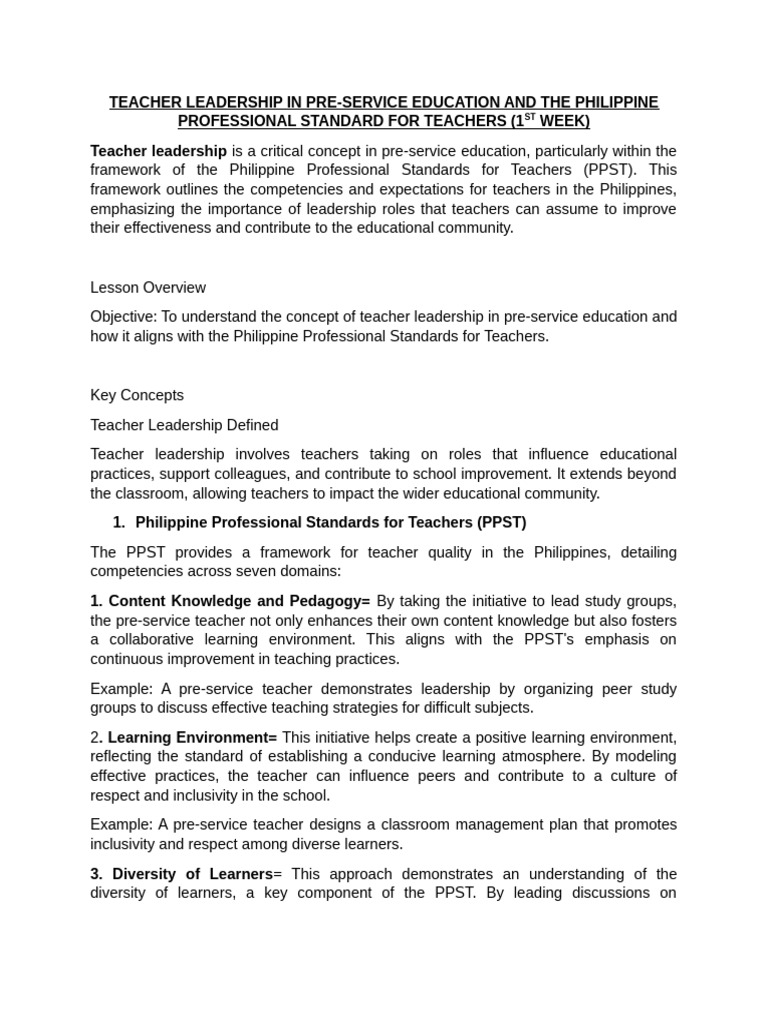 Ped 3 Final Coverage 1 and 2 Weeks | PDF | Teachers | Mentorship