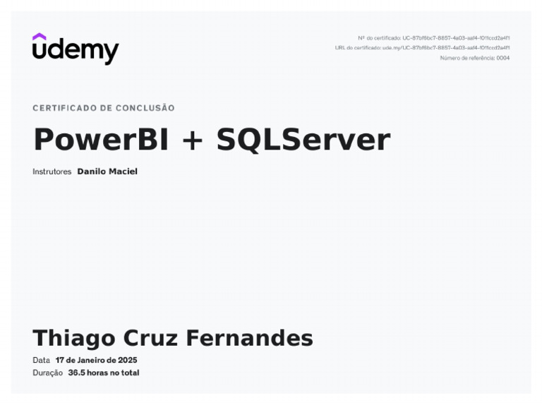 Certificado Power BI + SQL Com Figma | PDF