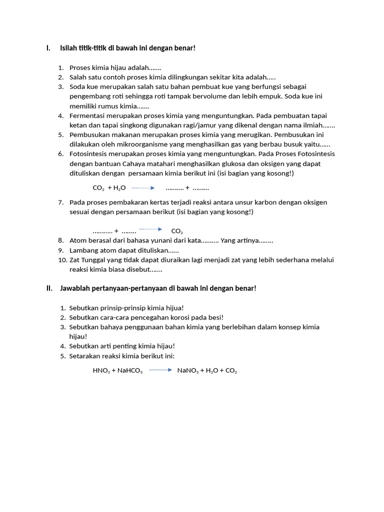 Soal PTS Kimia Kelas X SMT 2 2024.2025 | PDF