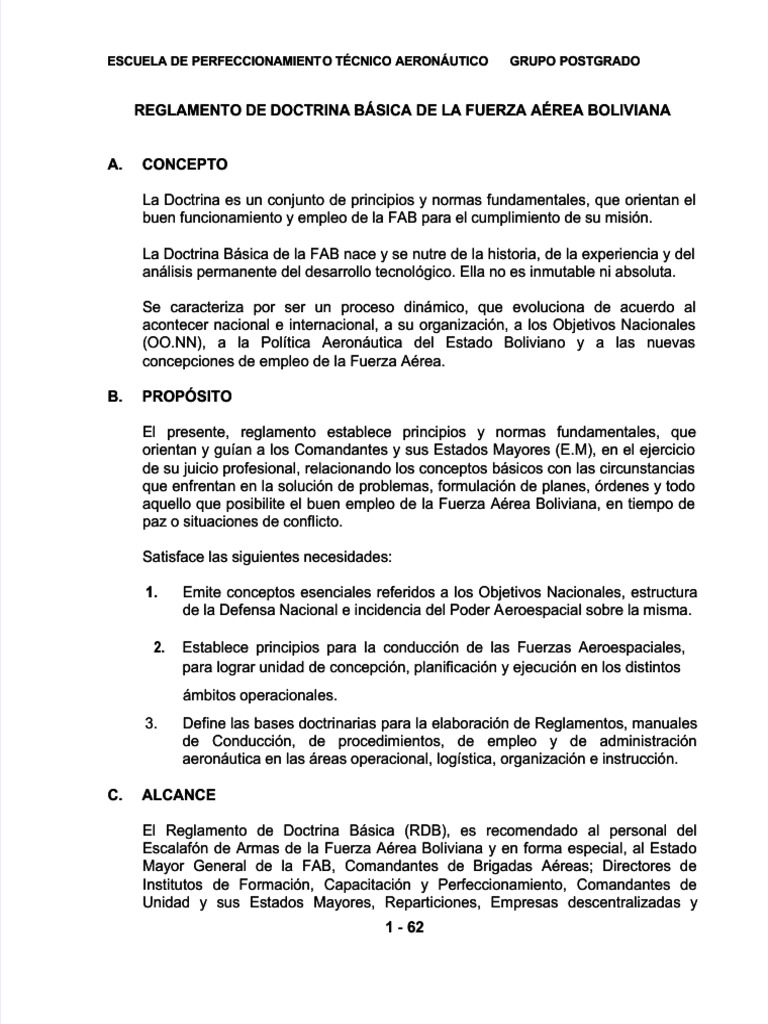 pdf-2011-reglamento-de-doctrina-basica-de-la-fab_compress-1 | PDF | Planificación | Conflicto ...