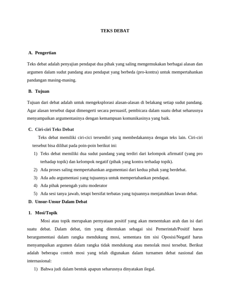 Teks Debat | PDF