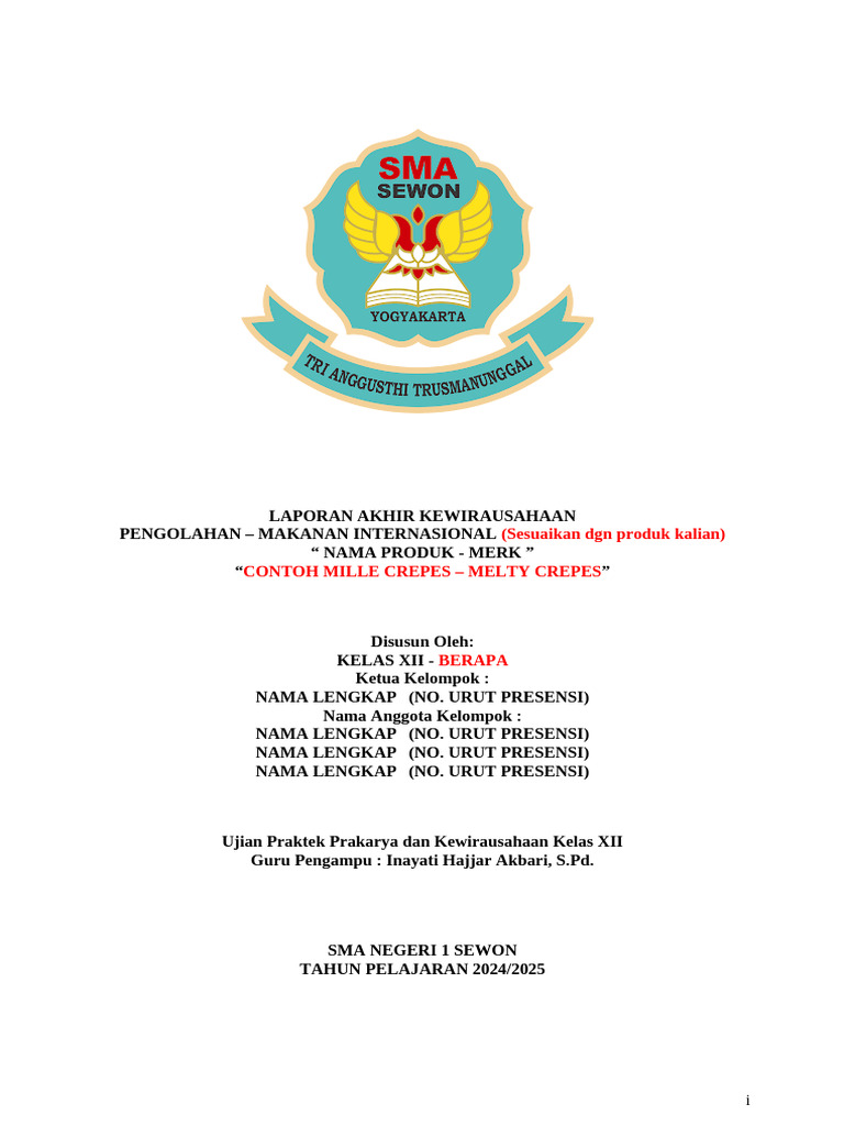 Laporan Akhir Uprak Pkwu Xii | PDF