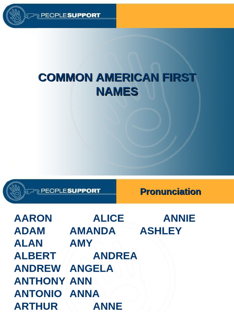 Names - Pronunciation | PDF