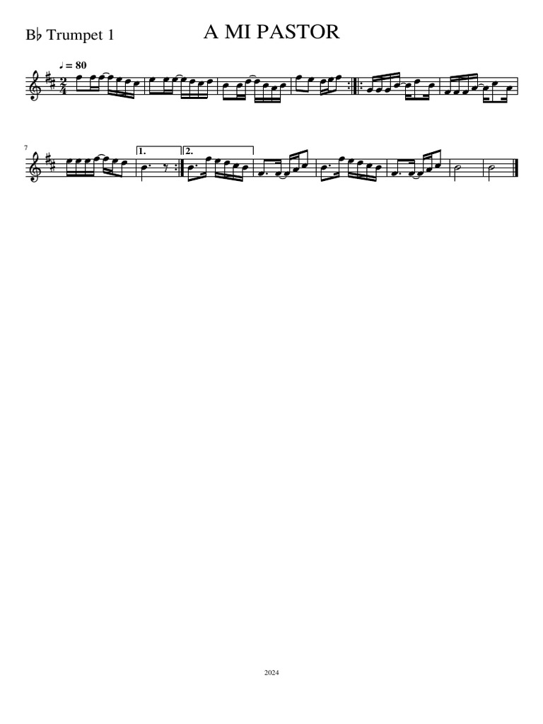 A Mi Pastor-bb Trumpet 1 | PDF