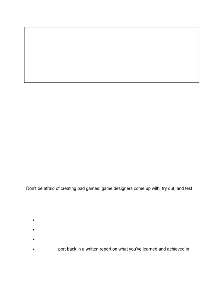 Quick Board Game Design Assignment | PDF