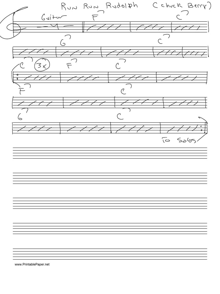 Run Run Rudolph - Chuck Berry | PDF
