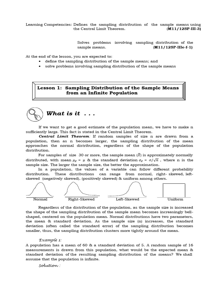 Central Limit Theorem | PDF | Skewness | Normal Distribution