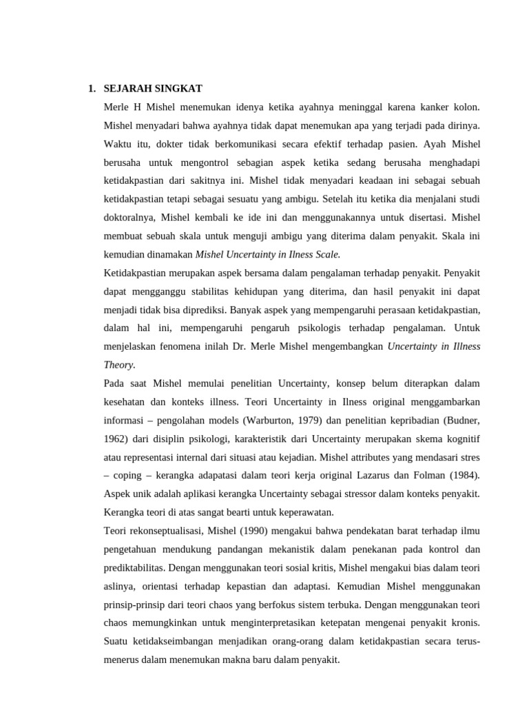 Teori Merle H Mishel | PDF