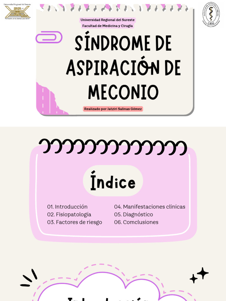 5síndrome de Aspiración de Meconio | PDF | Feto | Parto