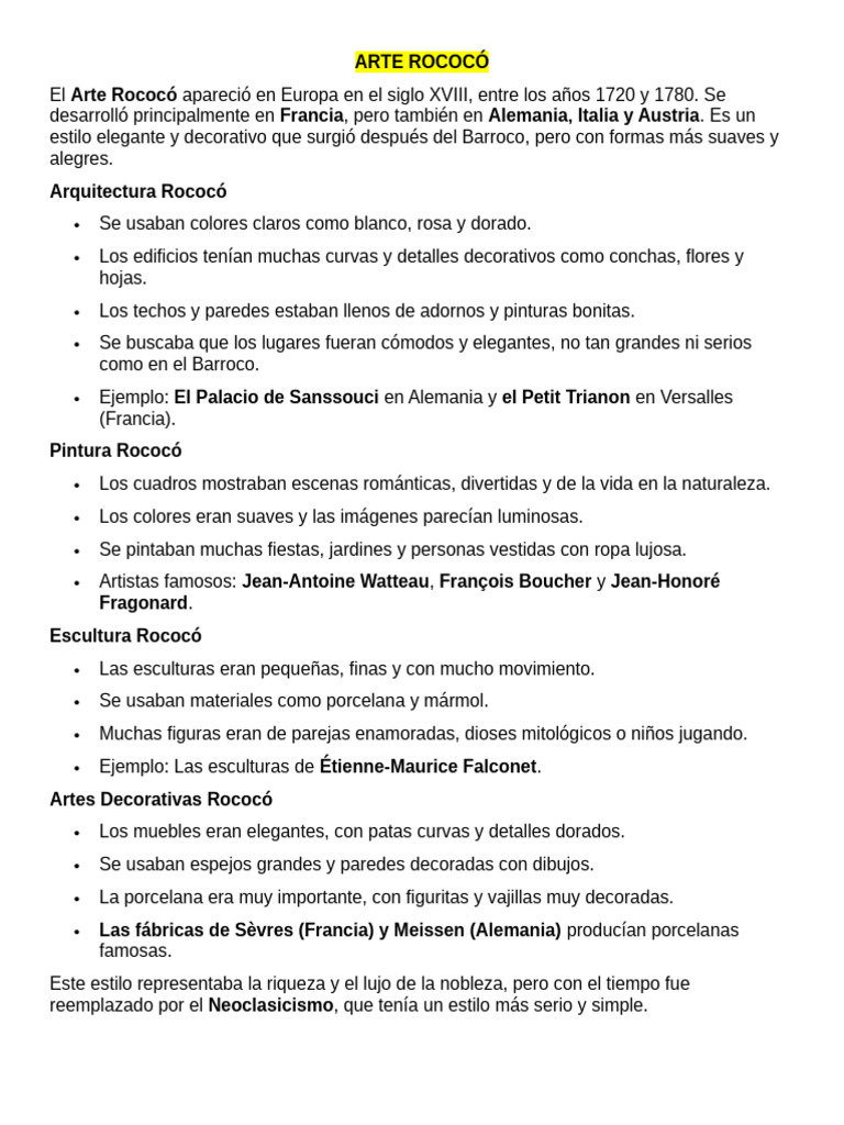 Arte Rococó | PDF