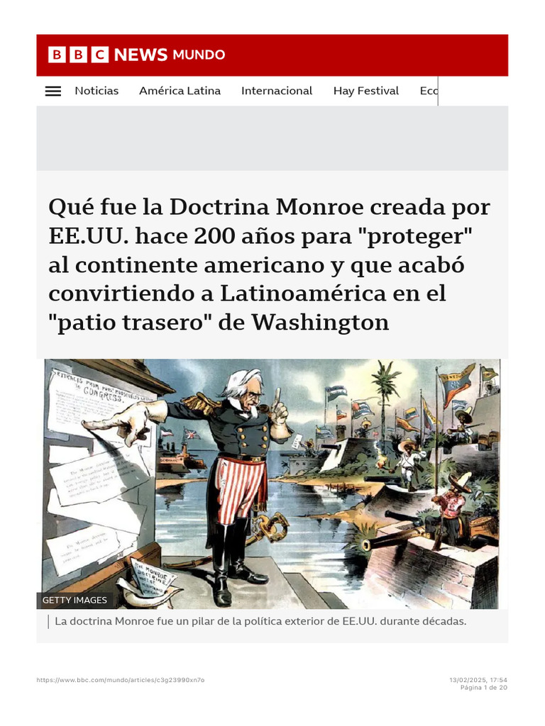 Doctrina Monroe: 200 años de intervención | PDF | Américas | Los ...