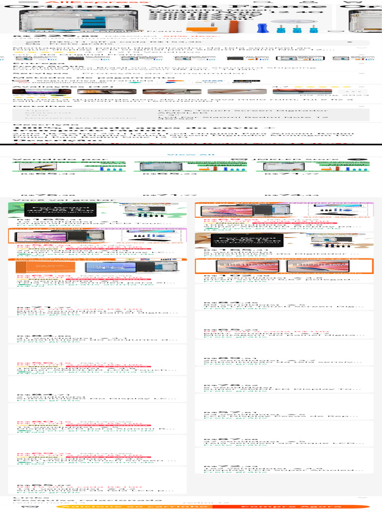 Montagem Do Painel Digitalizador Da Tela Sensível Ao Toque, Display LCD Original para Xiaomi ...