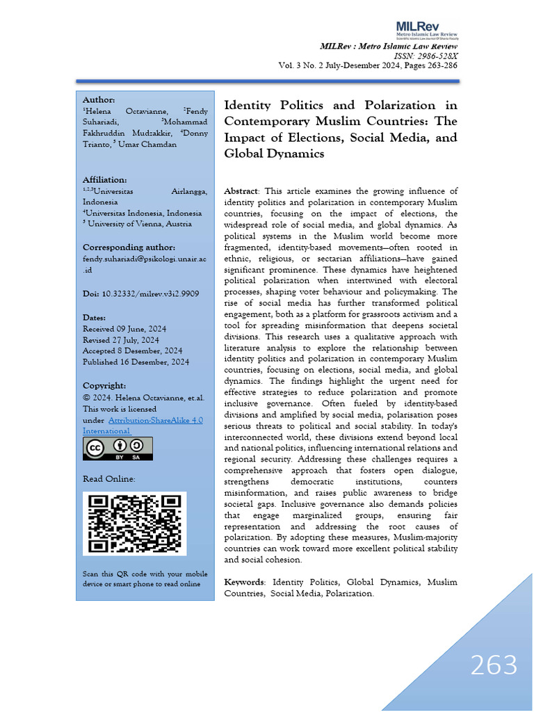 Identity Politics and Polarization in Contemporary | PDF | Popular ...