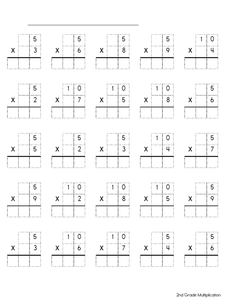 Multiplication-Worksheets-By-Fives-And-Tens 1 | PDF