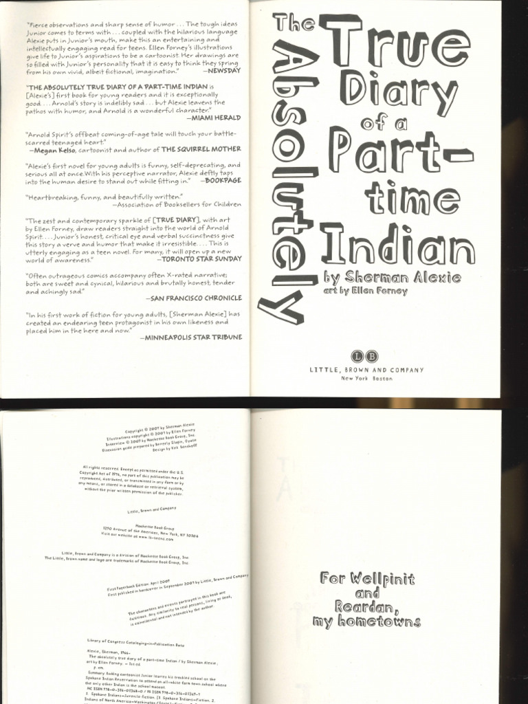 Alexie Diary of a Part Time Indian_a17f180ec07d08c5c2df522edd73bfec | PDF