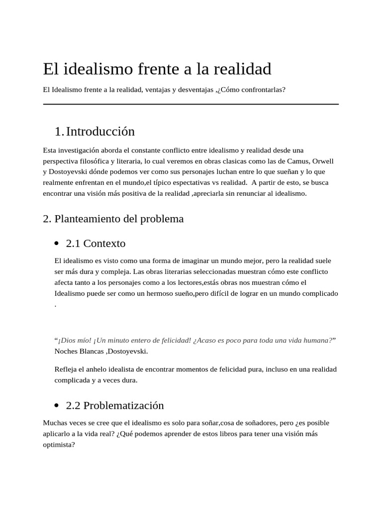 Perfil de Investigación | PDF | Realismo filosófico | Realidad