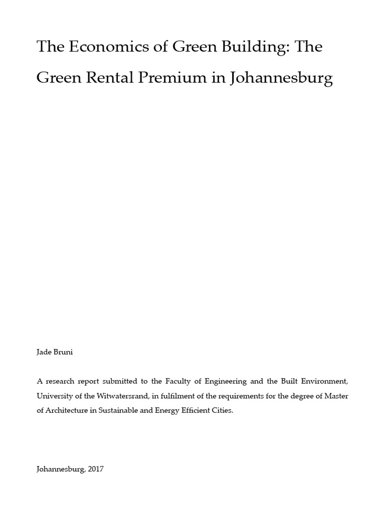 The Economics of Green Building | PDF | Sustainability | Green Building