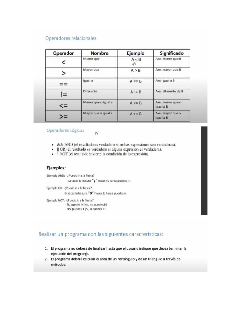 Operadores Lógicos Y Relacionales Pdf