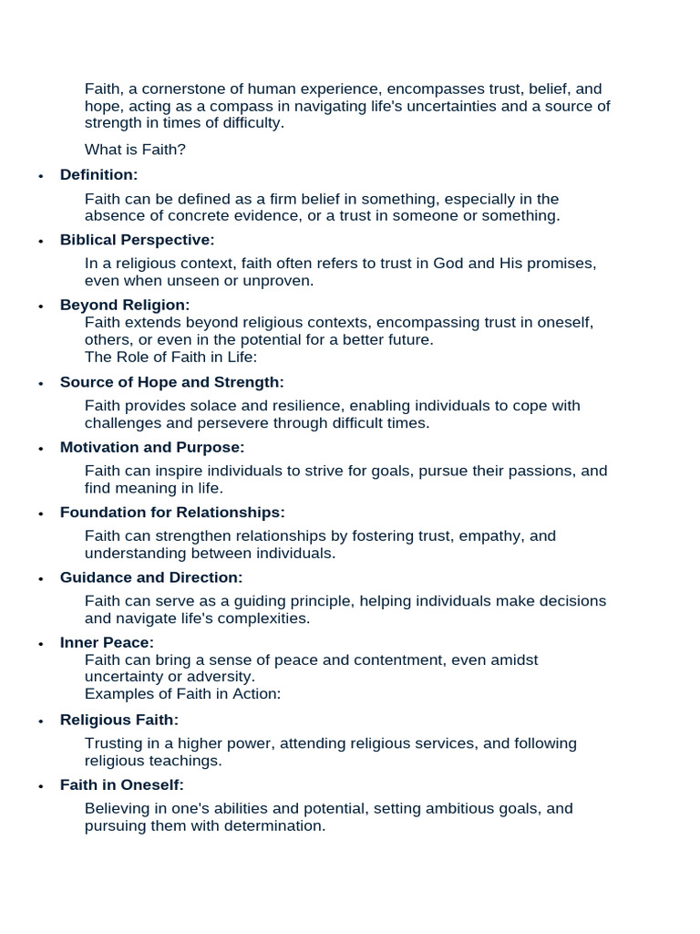 Faith | PDF
