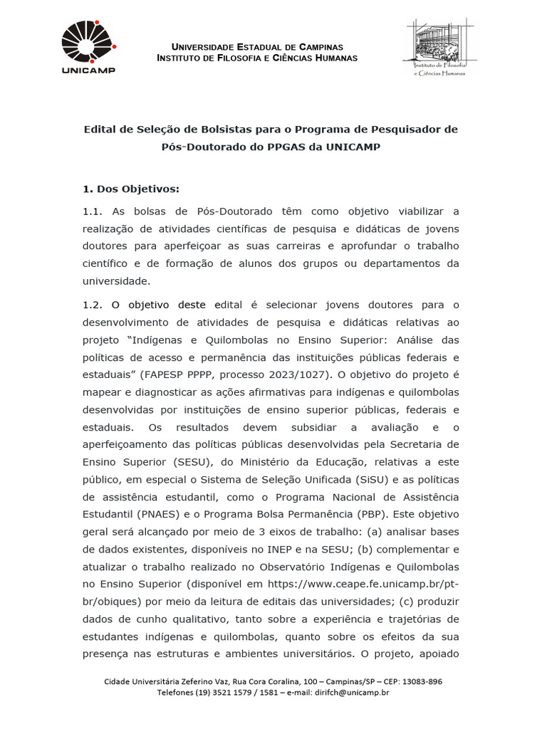 edital_ppgas_fapesp-pppp_-_compilado_2 | PDF | Inquérito | Ensino Superior