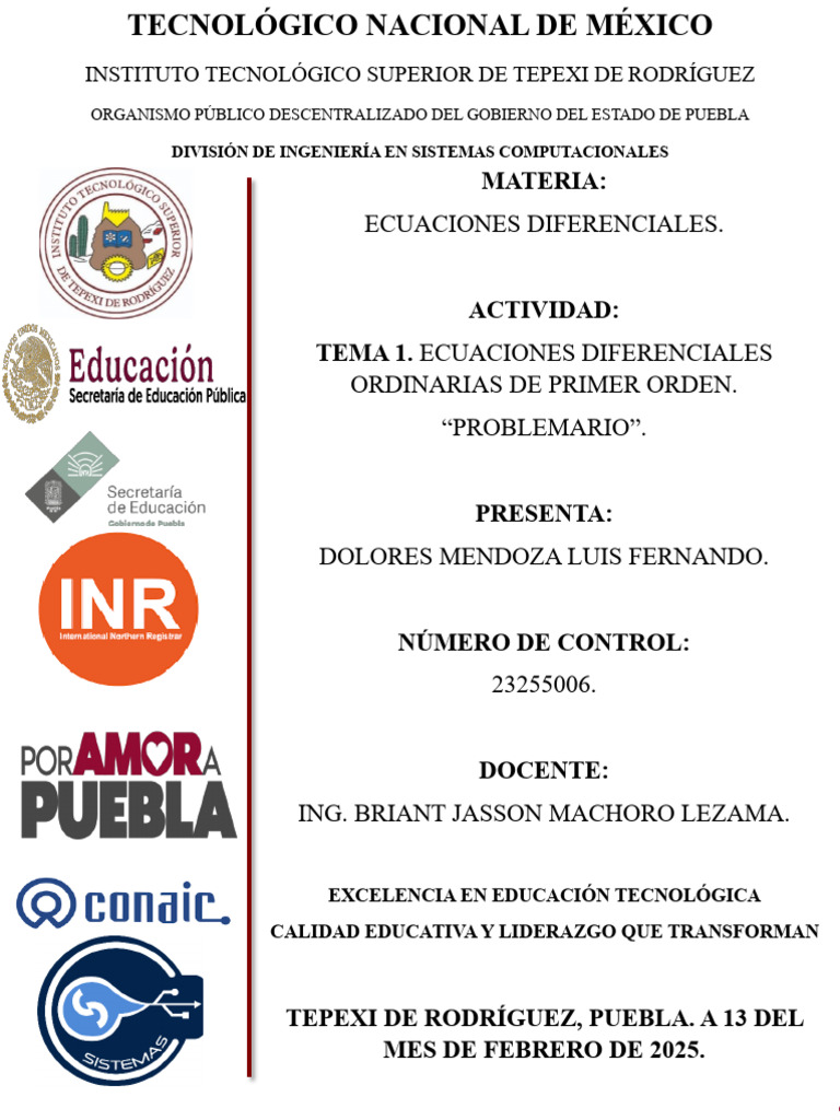 Dolores Mendoza Luis Fernando - 23255006 - ProblemarioTema1 | PDF ...