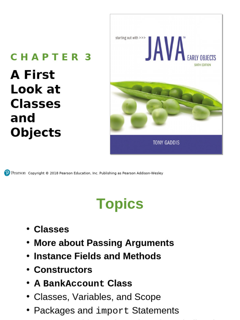 Eo Gaddis Java Chapter 03 6e Pdf Constructor Object Oriented Programming Programming