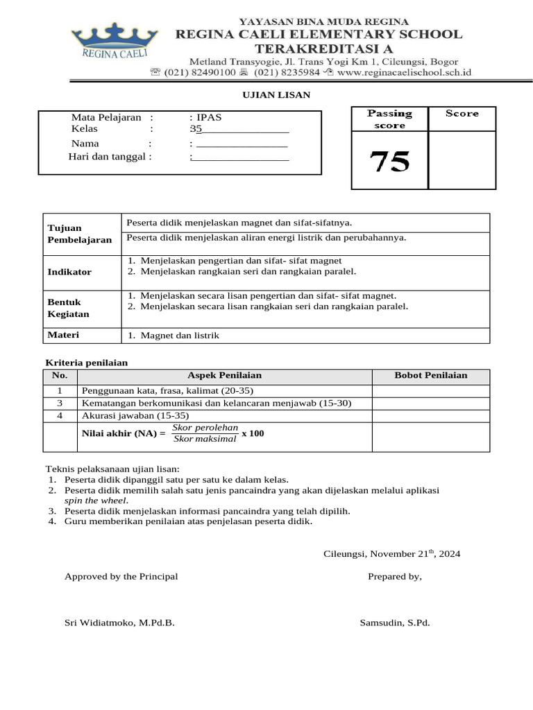 ATS Lisan IPAS Grade 5 | PDF