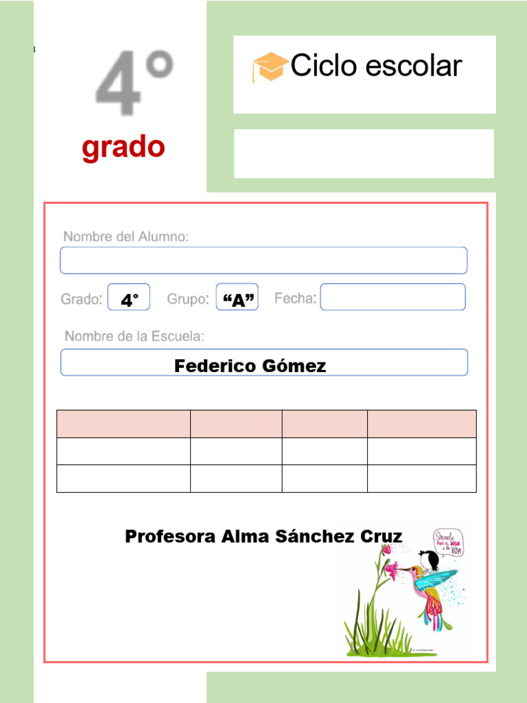 Examen Diagnóstico 4° Grado: Español y Matemáticas | PDF