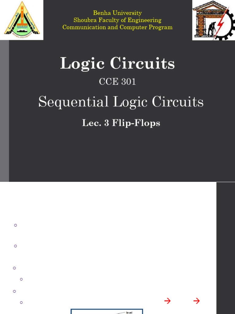 Lec3 Sequential Logic Circuits Flip-Flops - 241213 - 195534 | PDF | Electronics | Computer Memory