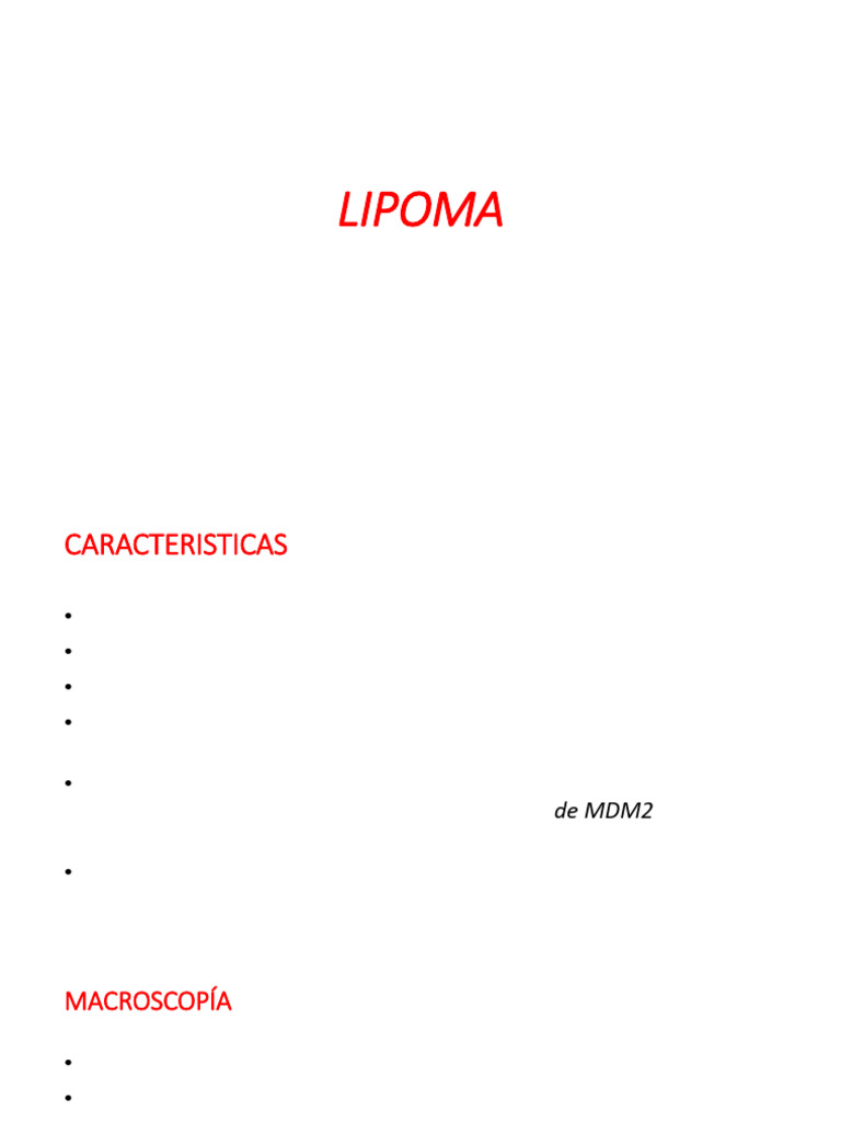 LIPOMA | PDF | Sarcoma | Neoplasias