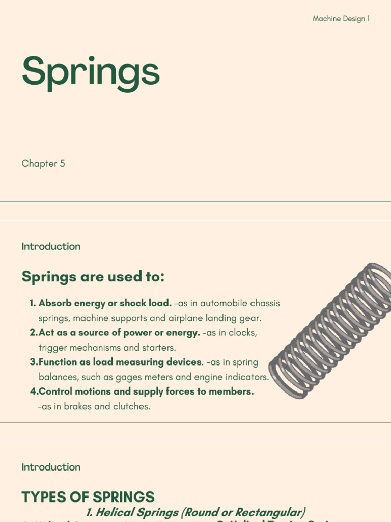 Machine Design 1 Spring Ch5 | PDF