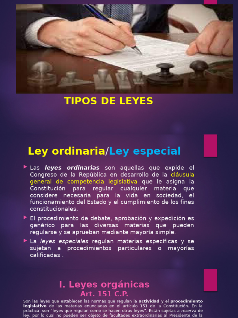 Ejemplos de Tipos de Leyes | PDF | Justicia | Crimen y violencia