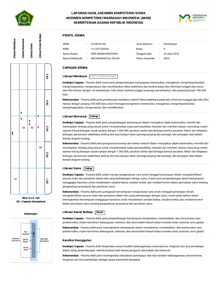 Rapor Sipa Ramayadayanti | PDF