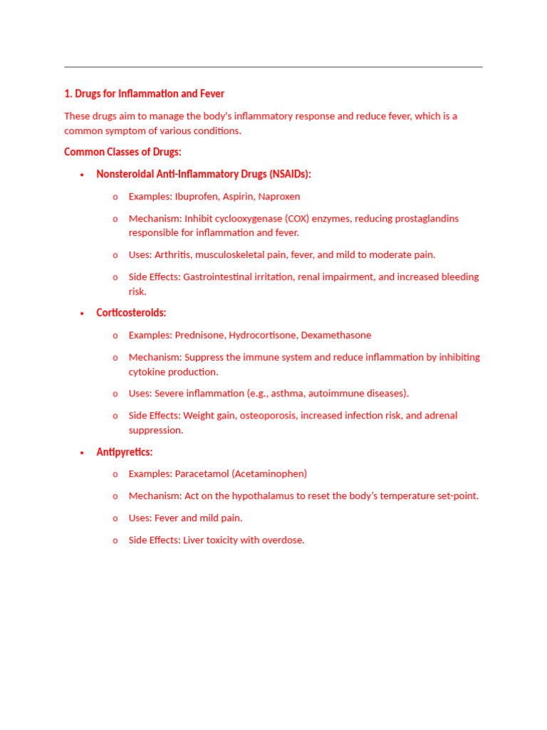 Overview of Anti-Inflammatory and Antimicrobial Drugs | PDF | Analgesic ...