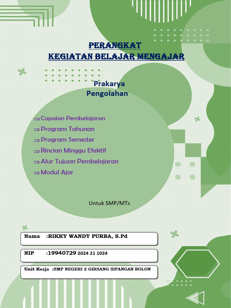 Ruang Lingkup Prakarya Pengolahan Pangan | PDF