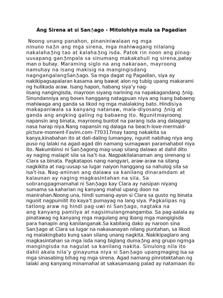 Ang Sirena at Si San | PDF