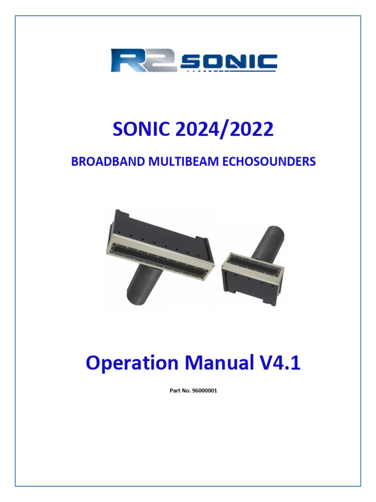 R2Sonic 2024 Operation Manual V4.1 | PDF | Sonar | Copyright
