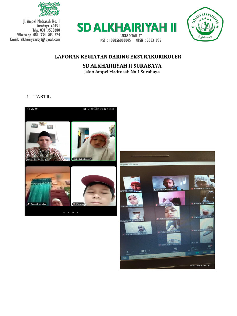 LAPORAN DARING EKSTRAKURIKULER | PDF