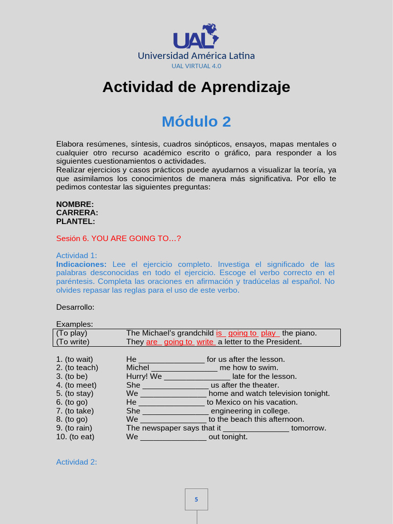 Actividad de Aprendizaje M2 | PDF
