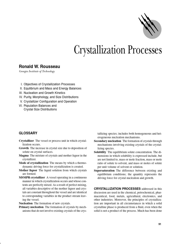 Crystallization Process--Encylopedia of Science | PDF | Crystallization ...