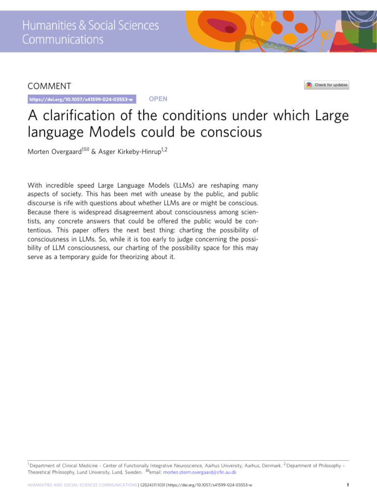A clarification of the conditions under which Large language Models ...